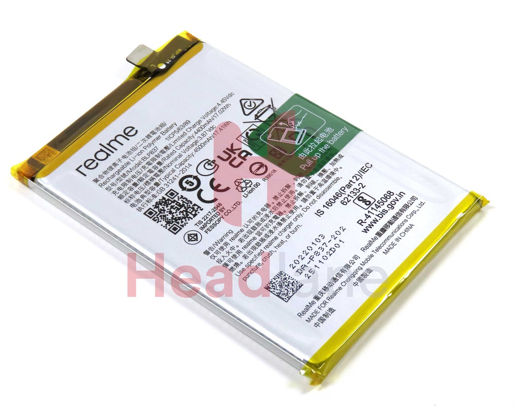 Realme RMX3393 9 Pro+ BLP837 4400mAh Internal Battery - 4909547